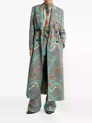 Etro Floral-print Pleated Trousers