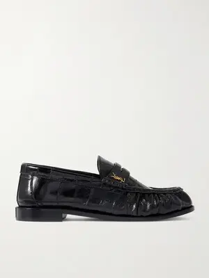 Women's Crinkled Leather Loafers