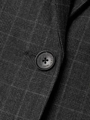 NILI LOTAN Diane Checked Wool-blend Blazer