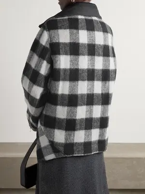 Rick Owens Exploder Checked Wool-flannel Jacket - Black