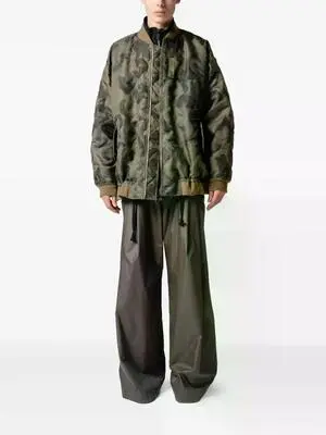 YOSHIOKUBO Feather-print Bomber Jacket - Green
