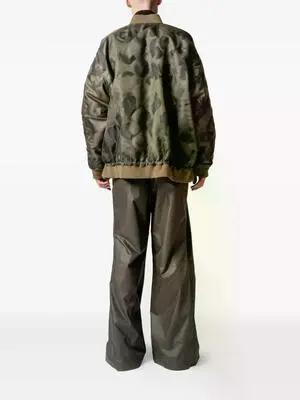 YOSHIOKUBO Feather-print Bomber Jacket - Green