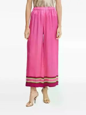 Luisa Spagnoli Elasticated-waistband Striped Trousers - Pink