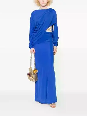 Christopher Esber Encased Nature Draped One-shoulder Dress