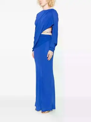 Christopher Esber Encased Nature Draped One-shoulder Dress