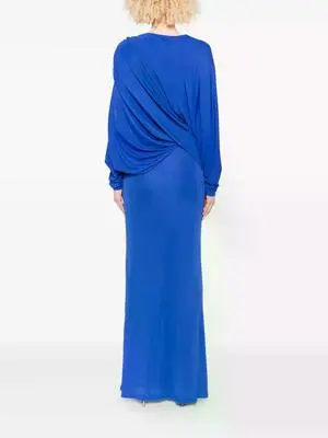 Christopher Esber Encased Nature Draped One-shoulder Dress