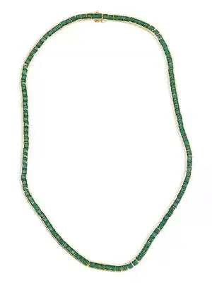 IZABEL DISPLAY Square Tennis Necklace - Green