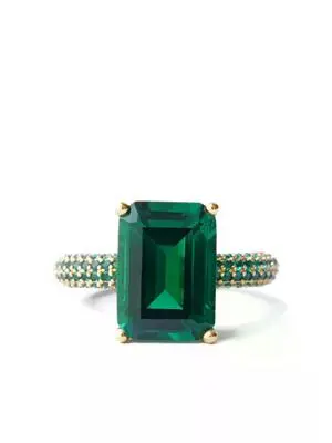 IZABEL DISPLAY Mega Rectangle Ring - Green