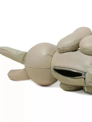 Mihara Yasuhiro Dolls Rabbit Hug Leather Messenger Bag - Neutrals