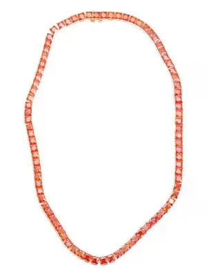 IZABEL DISPLAY Tennis Square Necklace - Orange