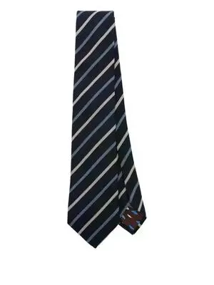 Paul Smith Striped Neck Tie - Blue