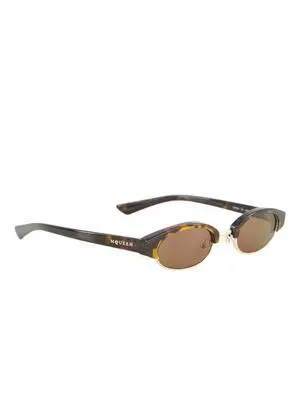 Alexander McQueen Oval Frame Sunglasses