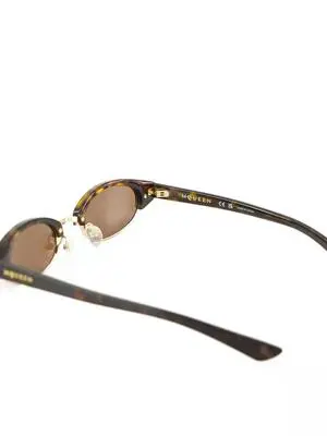 Alexander McQueen Oval Frame Sunglasses