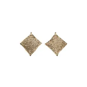 Rabanne Chained Mesh Earrings - Gold