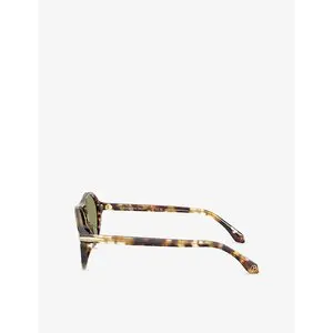 Giorgio Armani Round-frame Acetate Sunglasses - Brown