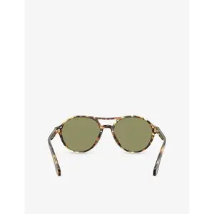 Giorgio Armani Round-frame Acetate Sunglasses - Brown