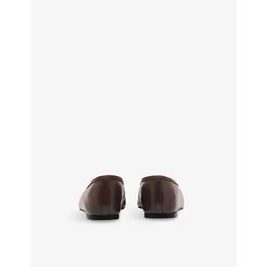 REISS Dina Leather Ballet Flats
