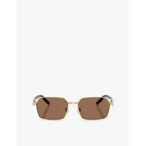 Dolce & Gabbana Irregular-frame Sunglasses - Gold