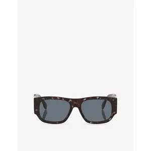 Fendi Diagonal Rectangular-frame Sunglasses - Brown
