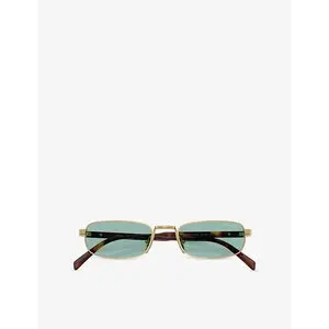 Prada Rectangle-frame Metal Sunglasses