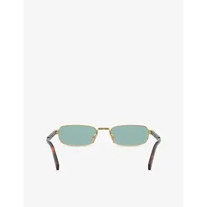 Prada Rectangle-frame Metal Sunglasses