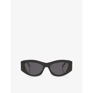Celine Irregular Frame Acetate Sunglasses Black