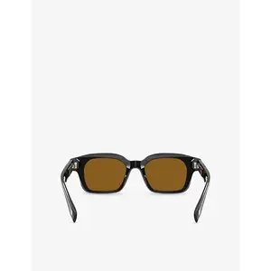 Brunello Cucinelli Rectangle-frame Sunglasses - Black
