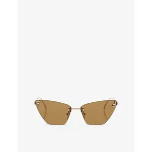 Fendi Cat-eye Metal Sunglasses - Gold