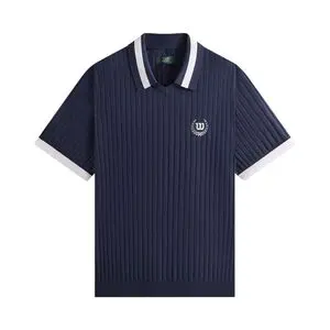 Kith X Wilson V-neck Polo - Blue