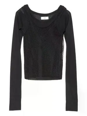 MULLER OF YOSHIOKUBO Mesh-layer Long-sleeve Top