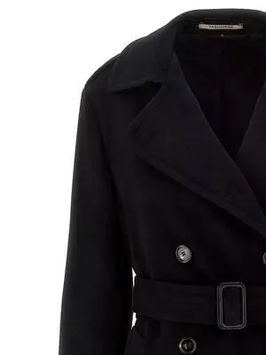 Tagliatore Double-breasted Belted Coat