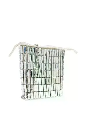 SELF-PORTRAIT Crystal-embellished Drawstring Tote