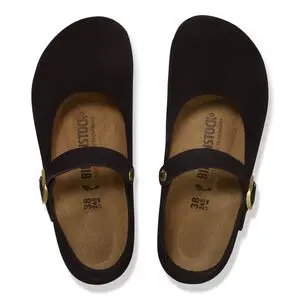 BIRKENSTOCK Mantova Suede Leather Mary Jane - Black