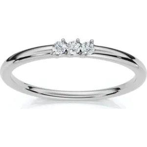 BLISS DIAMOND 14k Gold Lab Grown Diamond 3-stone Ring - 14k White Gold