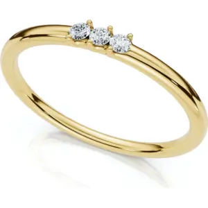 BLISS DIAMOND 14k Gold Lab Grown Diamond 3-stone Ring - 14k Yellow Gold