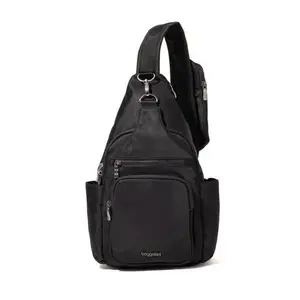 BAGGALLINI Central Park Large Sling - Black Twill