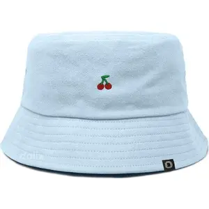 DALIX Bucket Hat With Embroidered Cherry Design - Forever Blue