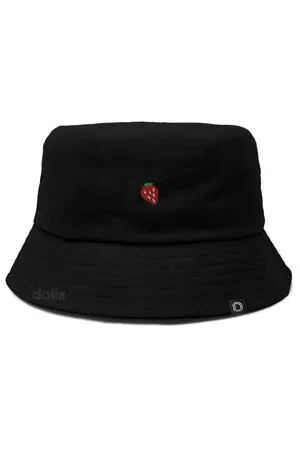 DALIX Dalix Strawberry Bucket Hat Black