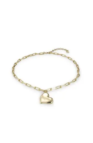 UNODE50 Medium Heart Link Necklace - Gold