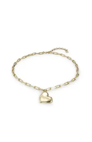 UNODE50 Medium Heart Link Necklace - Gold