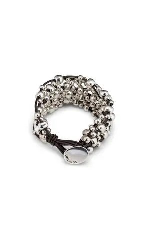 UNODE50 Textured Leather Cuff