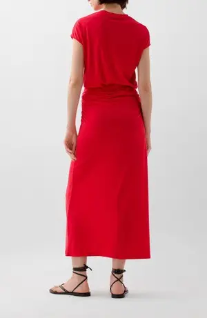 SCALPERS Wrap Midi Skirt - Red