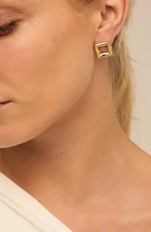 UNODE50 Small Link Earrings - Gold