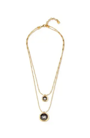 UNODE50 Double Strand Pendant Necklace - Gold