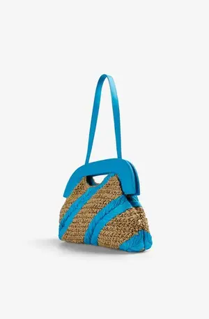 SCALPERS Raffia Handbag - Turquoise