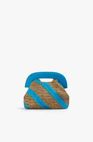 SCALPERS Raffia Handbag - Turquoise