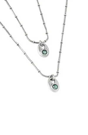 UNODE50 Double Strand Crystal Chain Necklace