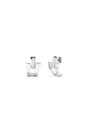 UNODE50 Arc Earrings - Silver