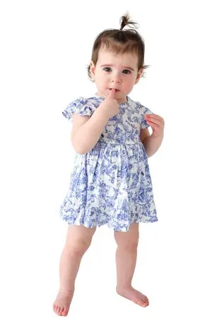POSH PEANUT Short Sleeve Ruffled Skirted Bodysuit