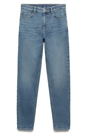 MANGO High-Waist Ankle Mom Jeans